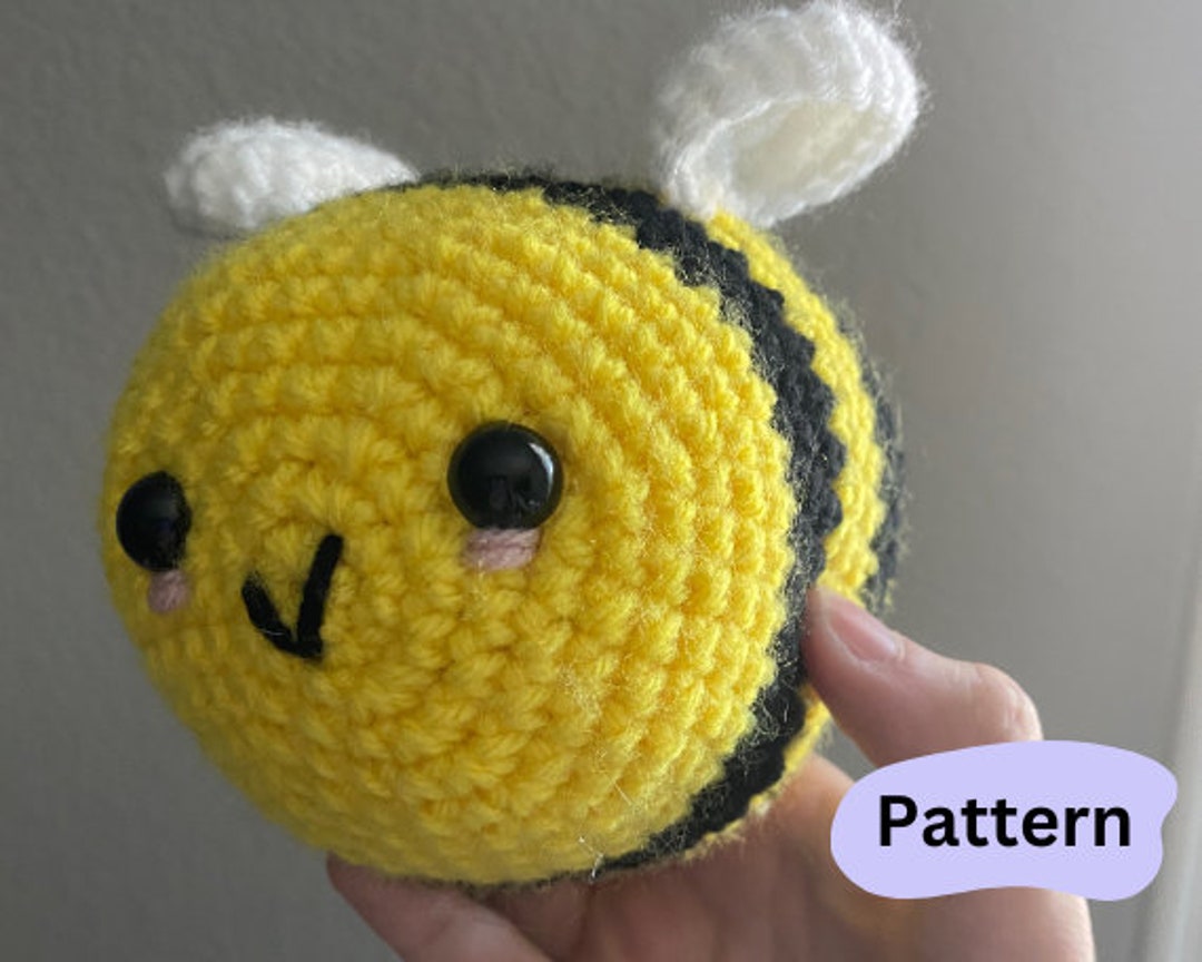 PATTERN With VIDEO Beginner Bee Crochet Plush Stuffed Animal Pattern ...