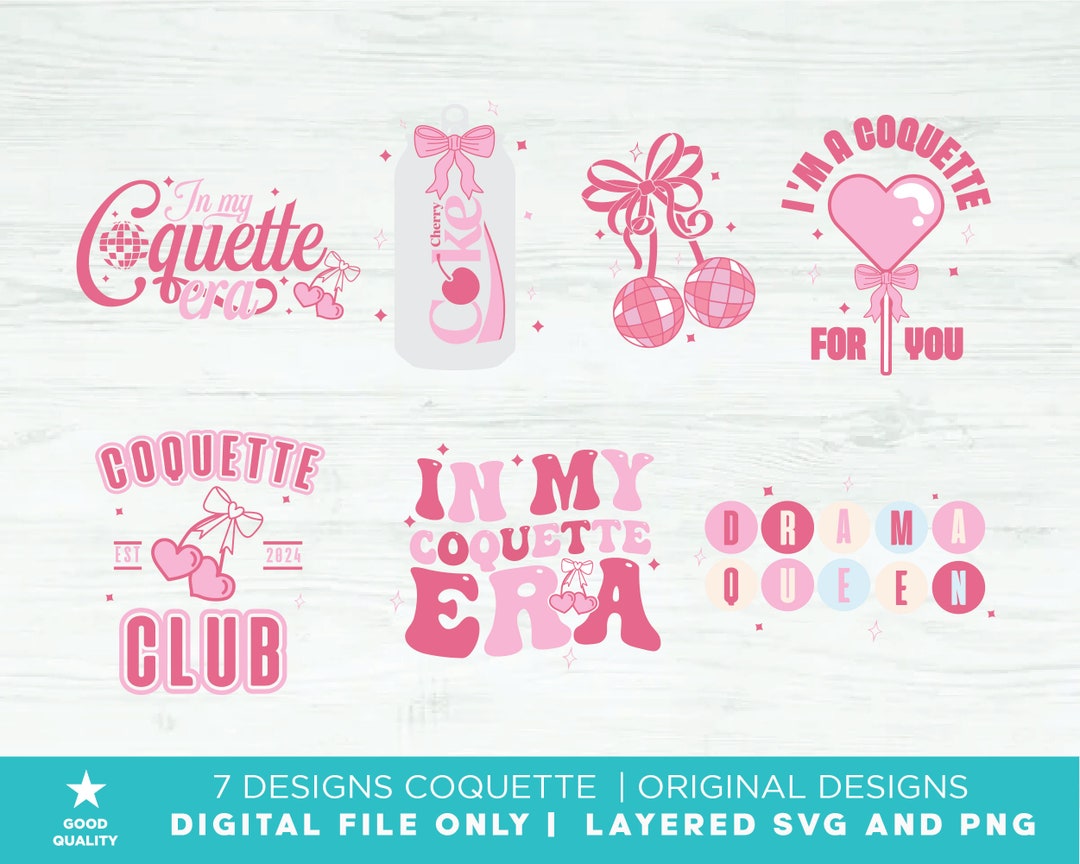 Coquette Svg, Coquette Png, in My Coquette Era, Cherry Bow Png, Cherry ...