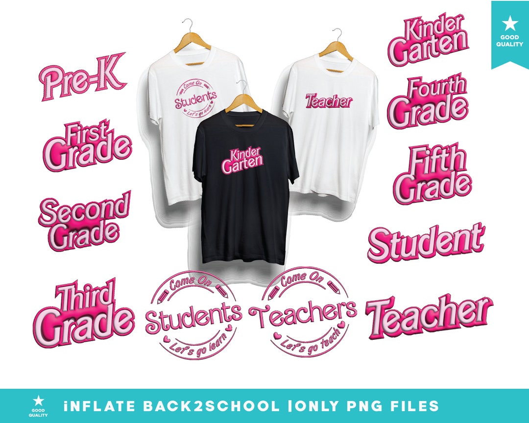 Inflate Barbi Back2school School Grad Png Pre K, Kinder, First, Second ...