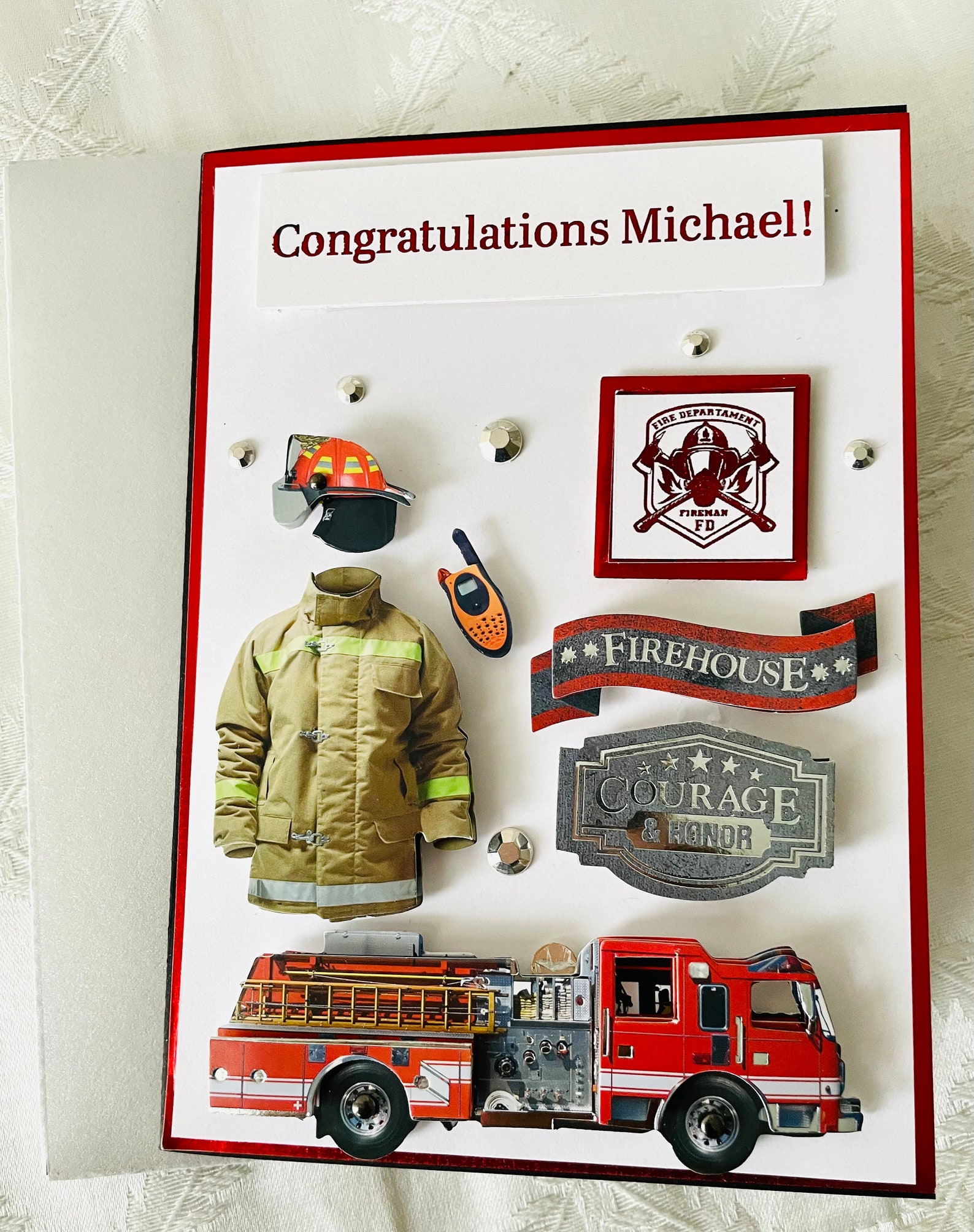 Firefighter Graduation Cardfor Himfor Herfor Sonfor - Etsy