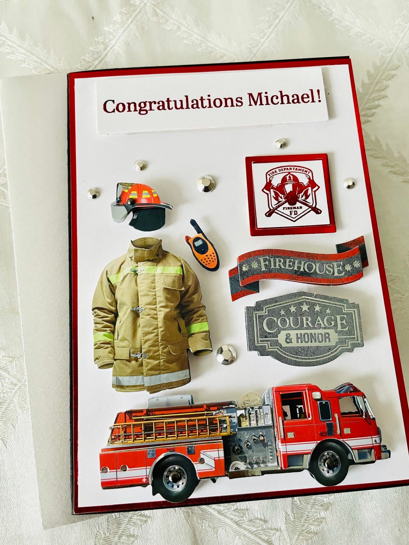 Firefighter Graduation Cardfor Himfor Herfor Sonfor - Etsy