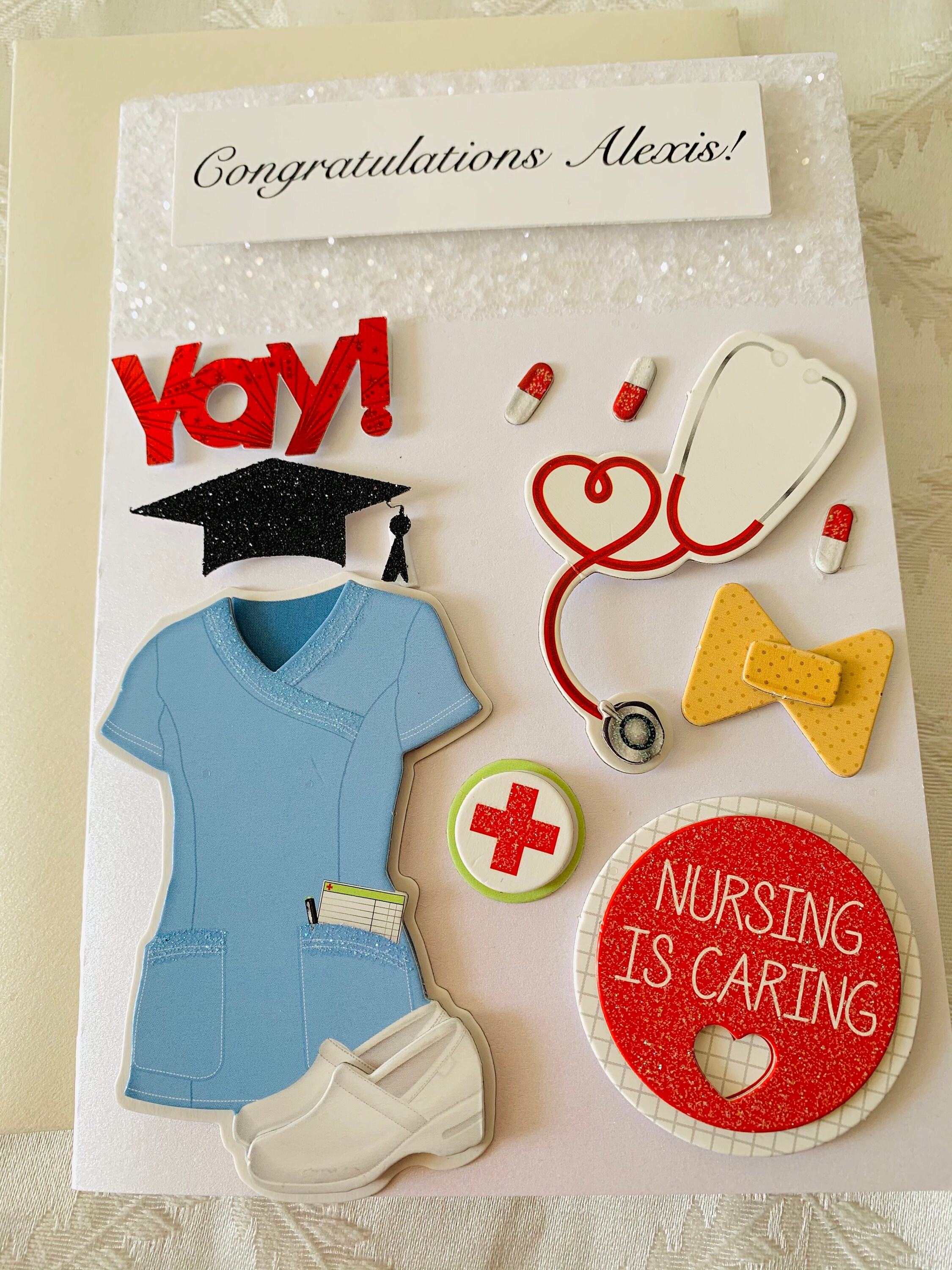 Personalized Nursing Graduate Card| for Graduation| for Her| - Etsy