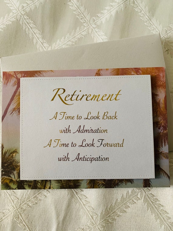 Sunset Beach Retirement Card - Etsy