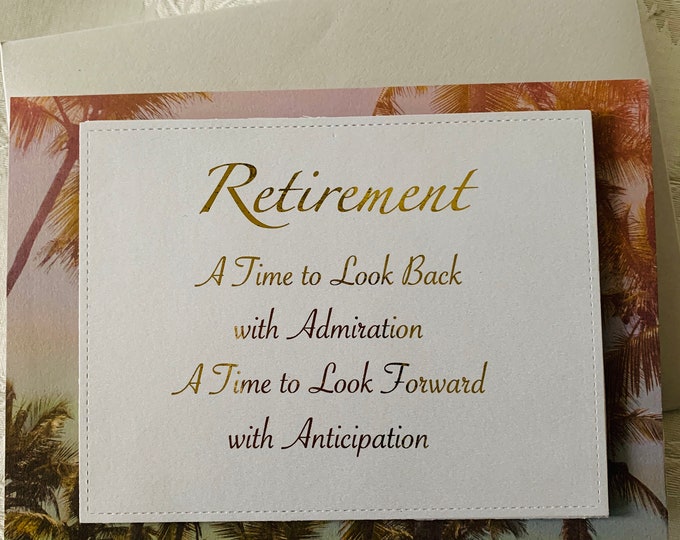 Sunset Beach Retirement Card - Etsy