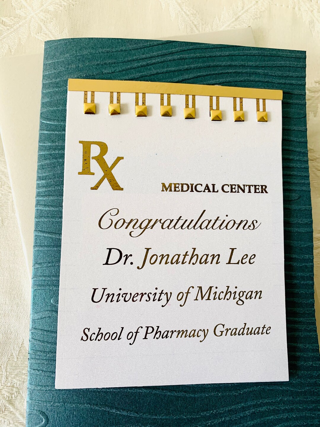 Personalized Medical Graduate Card Prescription Pagefor - Etsy