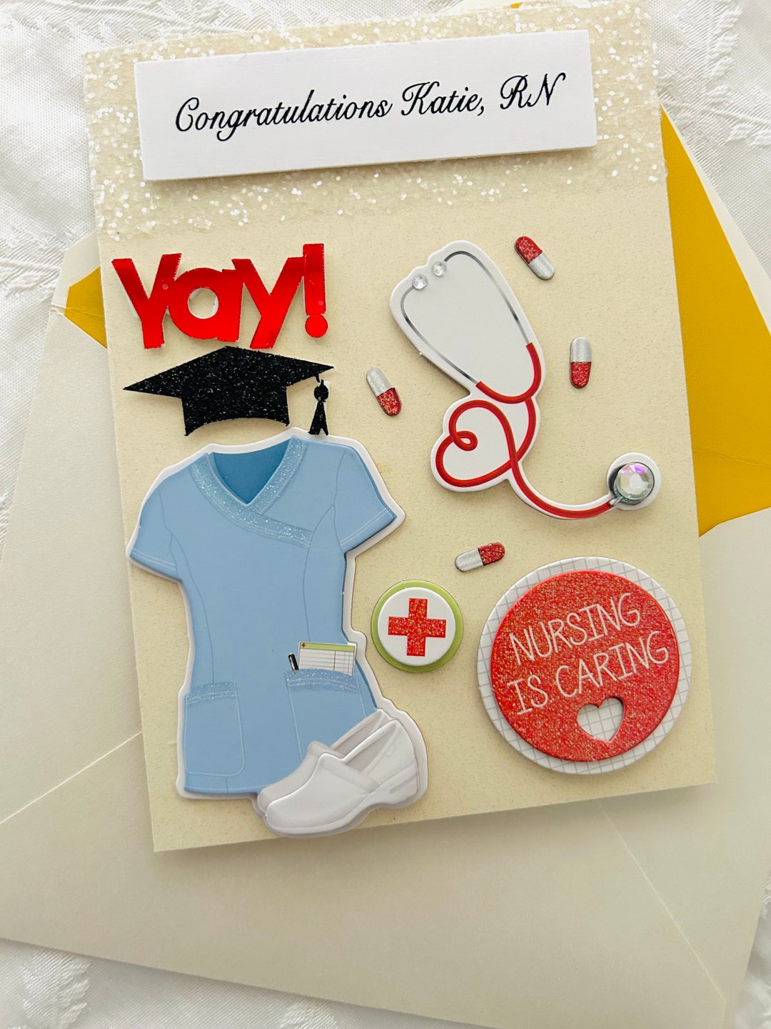 Personalized Nursing Graduate Card| for Graduation| for Her| - Etsy