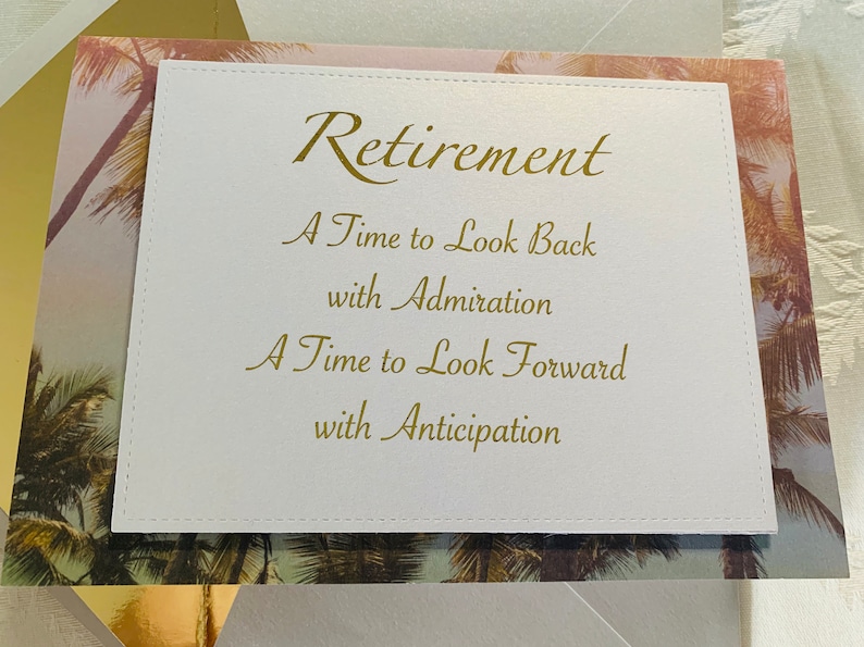 Sunset Beach Retirement Card - Etsy