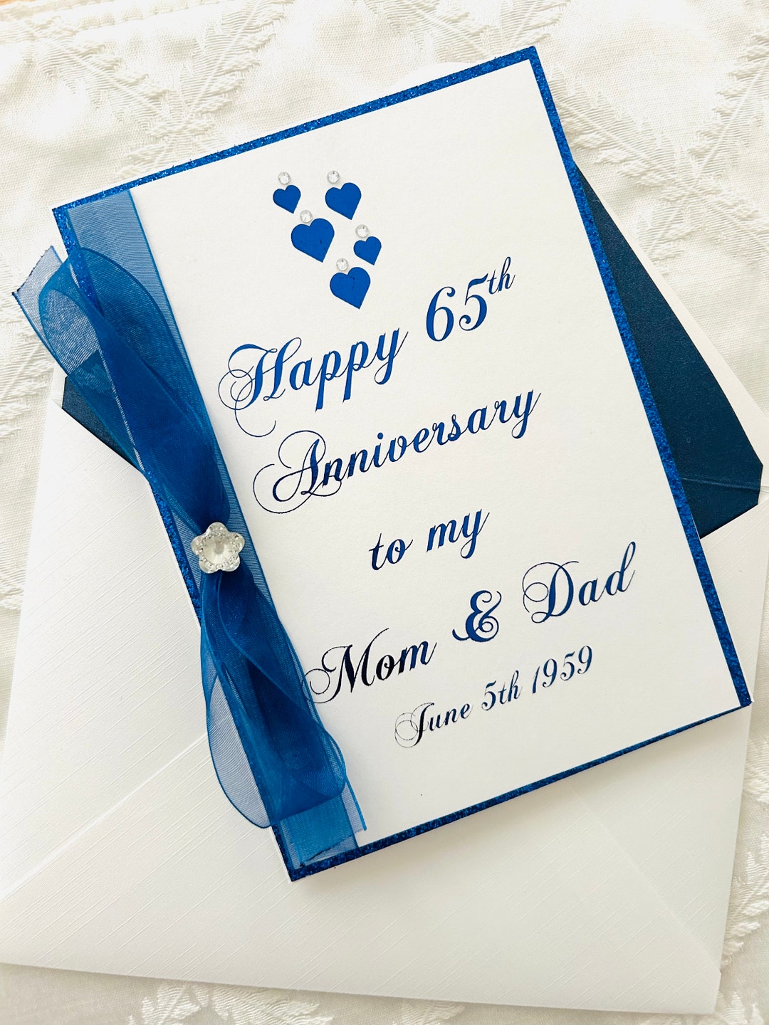 Sapphire Anniversary Card|65th Anniversary|parents - Etsy