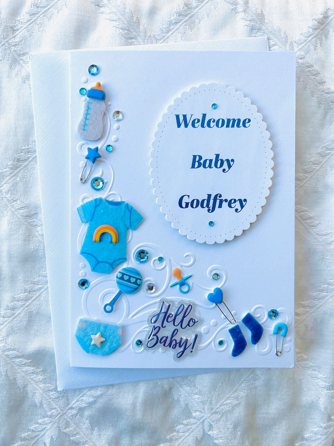 Baby Shower Congrats Card|for Baby Boy| - Etsy