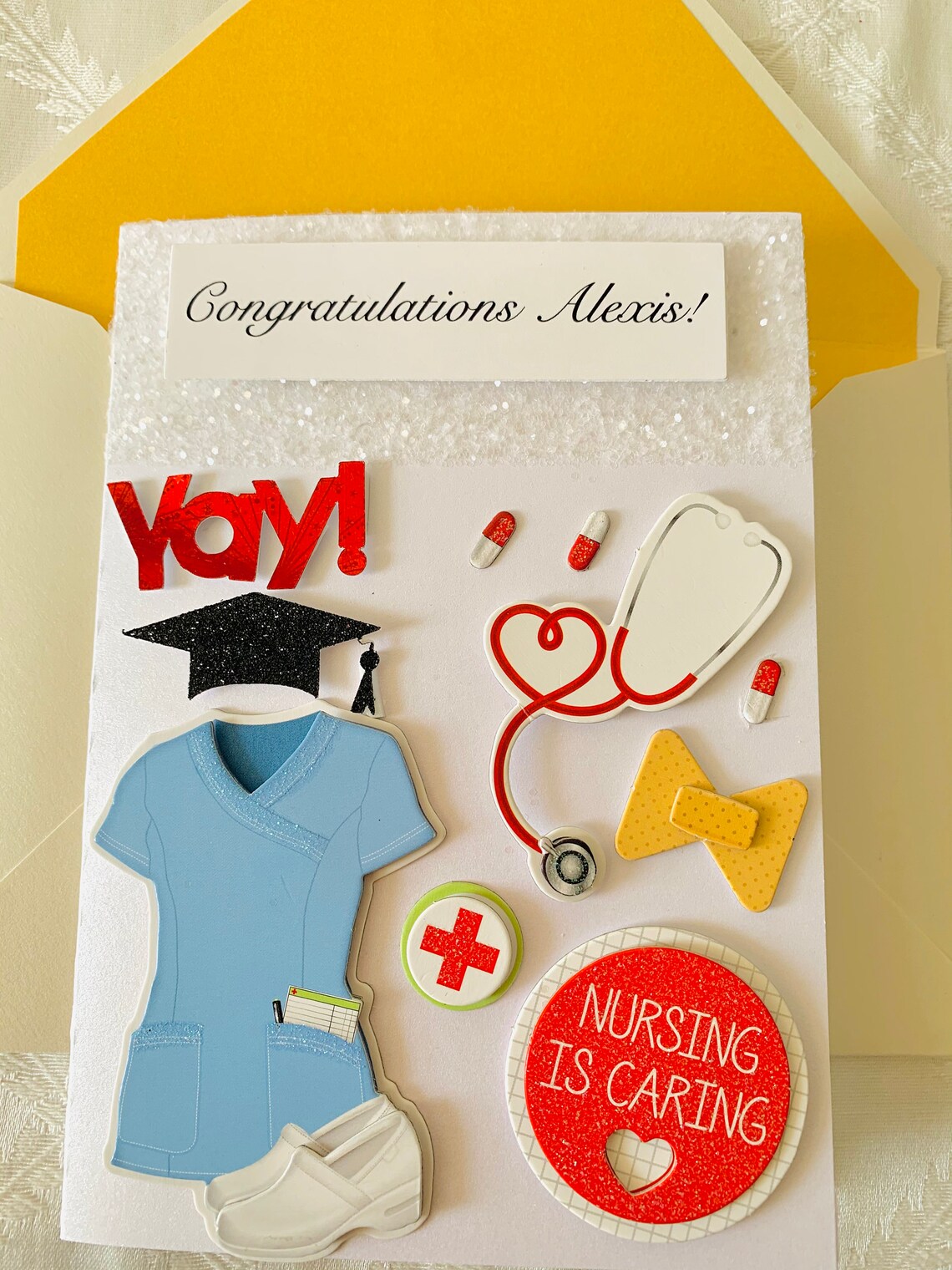 Personalized Nursing Graduate Card| for Graduation| for Her| - Etsy