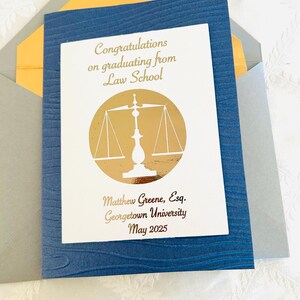 Law School Graduation Congratulations Card|for Him|for Anyone|for Her ...