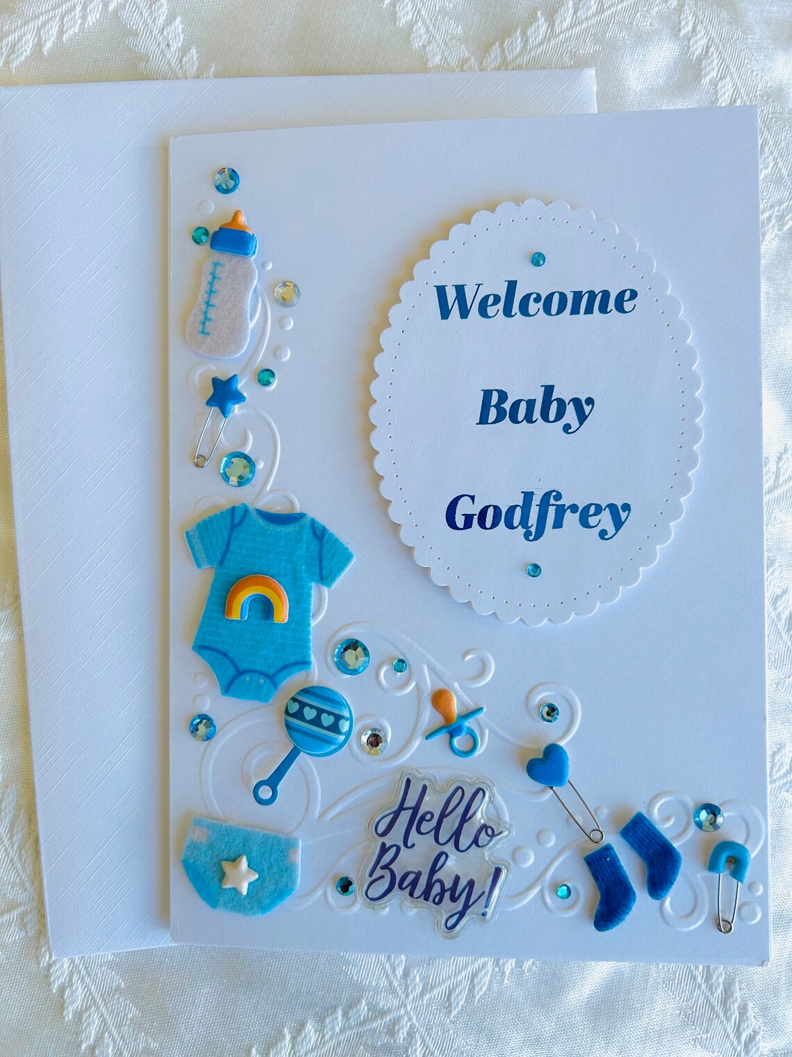 Baby Shower Congrats Card|for Baby Boy| - Etsy