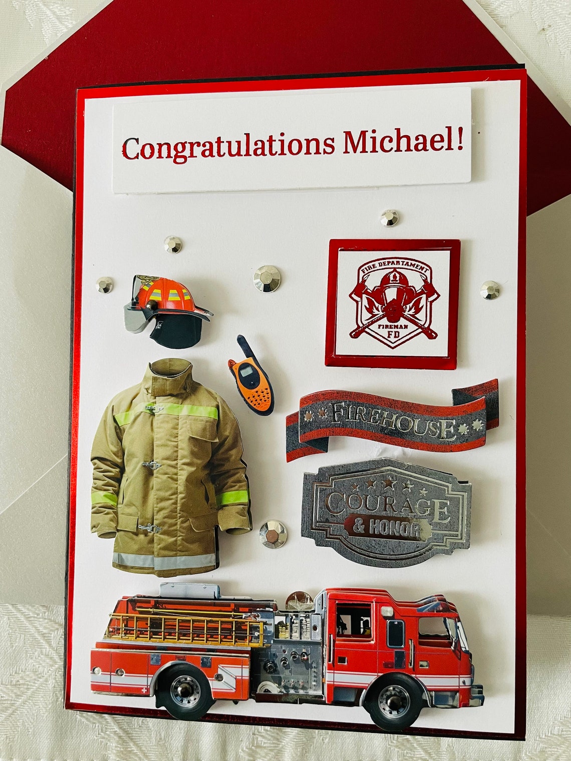 Firefighter Graduation Cardfor Himfor Herfor Sonfor - Etsy