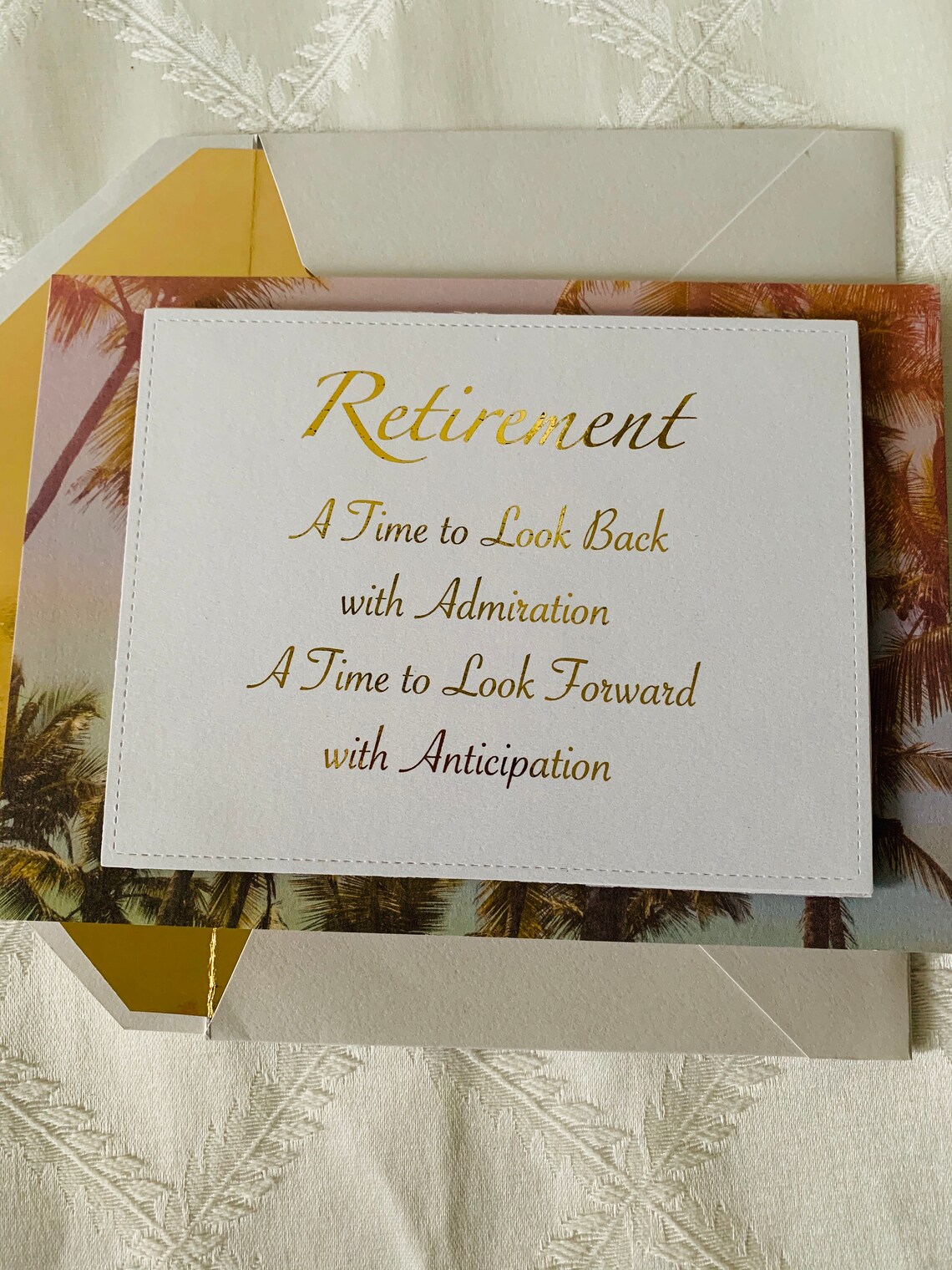 Sunset Beach Retirement Card | Etsy