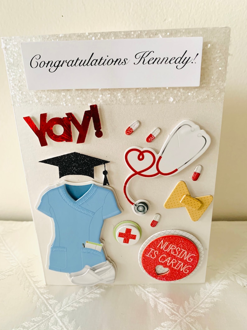 Personalized Nursing Graduate Card| for Graduation| for Her| - Etsy