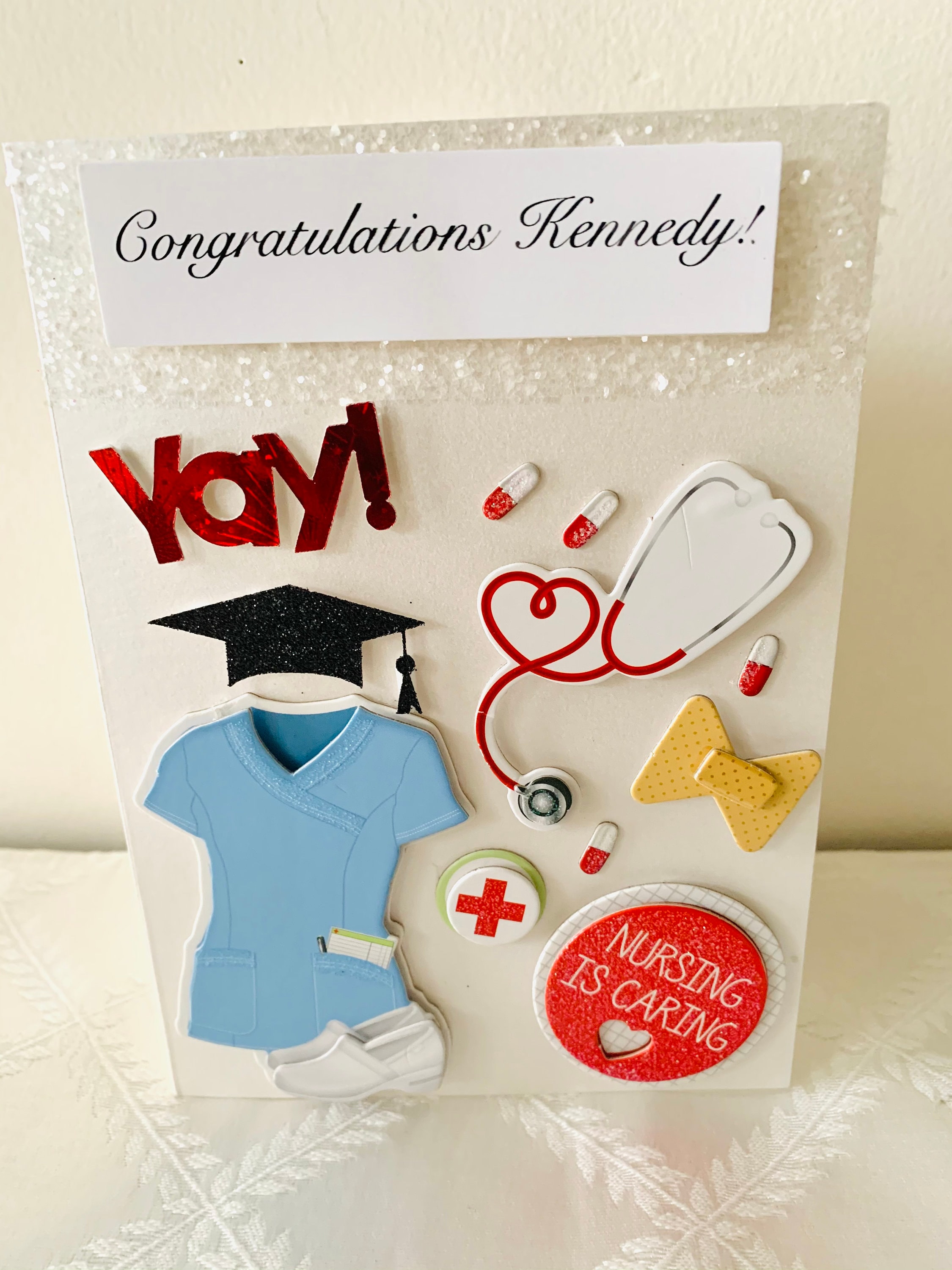 Personalized Nursing Graduate Card| for Graduation| for Her| - Etsy