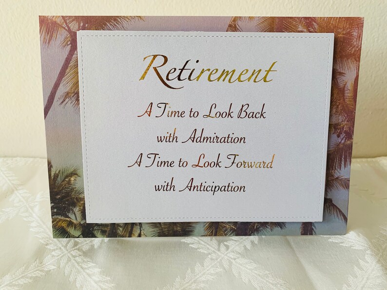 Sunset Beach Retirement Card - Etsy