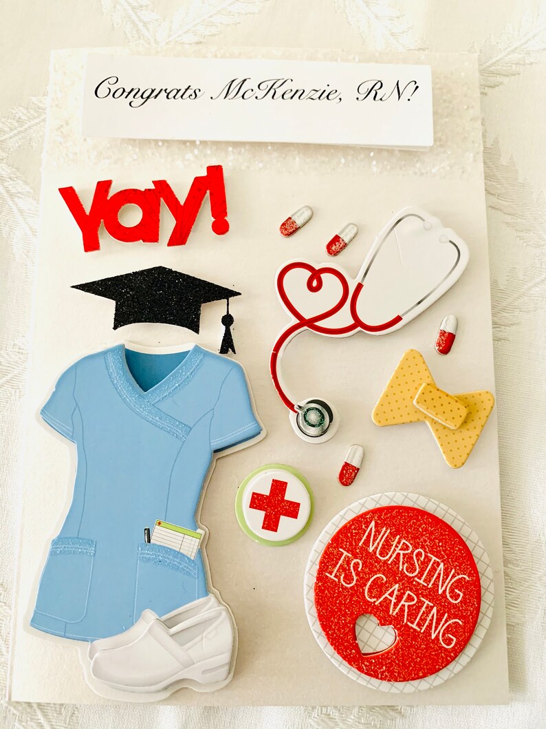 Personalized Nursing Graduate Card| for Graduation| for Her| - Etsy