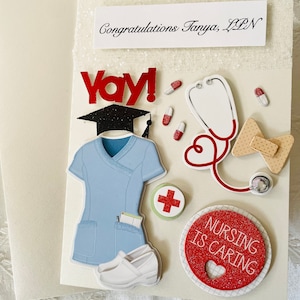 Personalized Nursing Graduate Card for Graduation for Her - Etsy