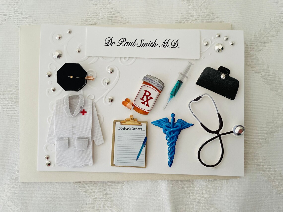 Personalized Medical Graduate Card | Doctor Graduation Gift - Etsy