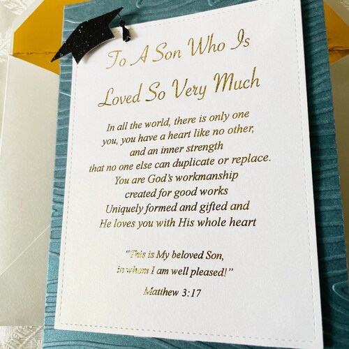 Gift Bracelet With to My Son Graduation Card Son - Etsy