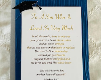 Printable Son Graduation Card I’m Proud of You Card High School or ...