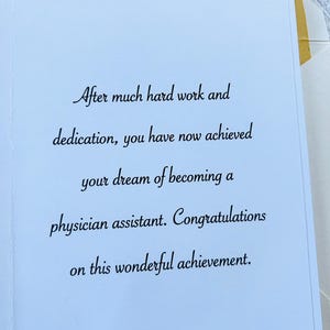 Personalized Physician Assistant Graduate Greeting Card|pa|pa-c - Etsy