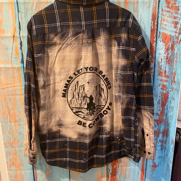 Bleached Flannel - Etsy