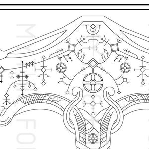God of War Thor's Mjolnir Blueprint - Etsy