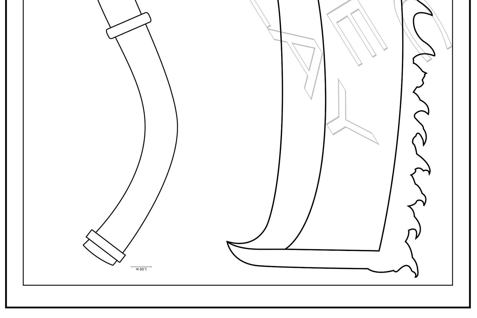 Bloodborne Saw Cleaver Blueprint - Etsy