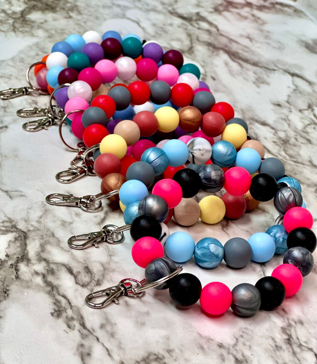 Silicone Bubble Keychain | Beaded Silicone Keyring - Etsy