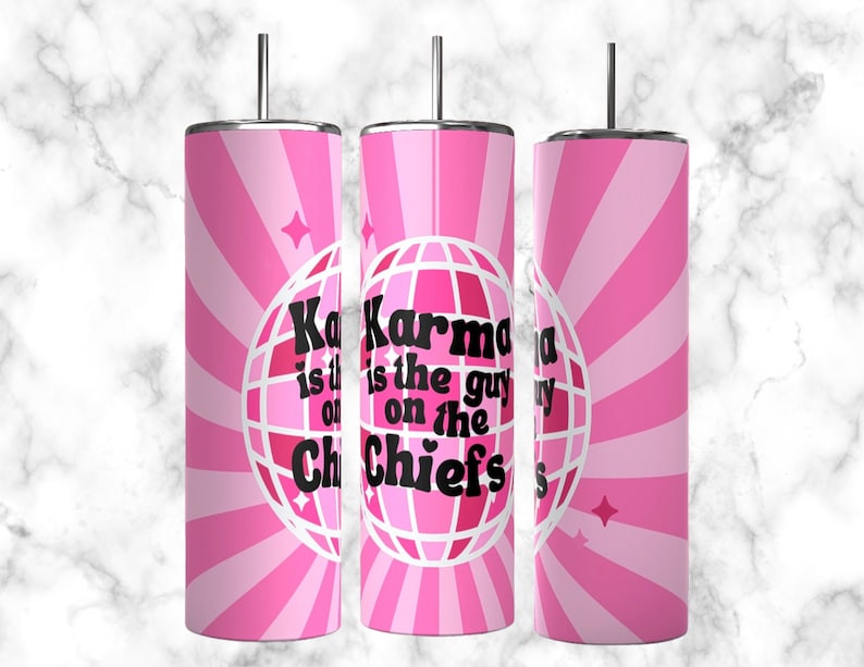 Pink Karma Tumbler Wrap PNG and PDF File for Sublimation - Etsy