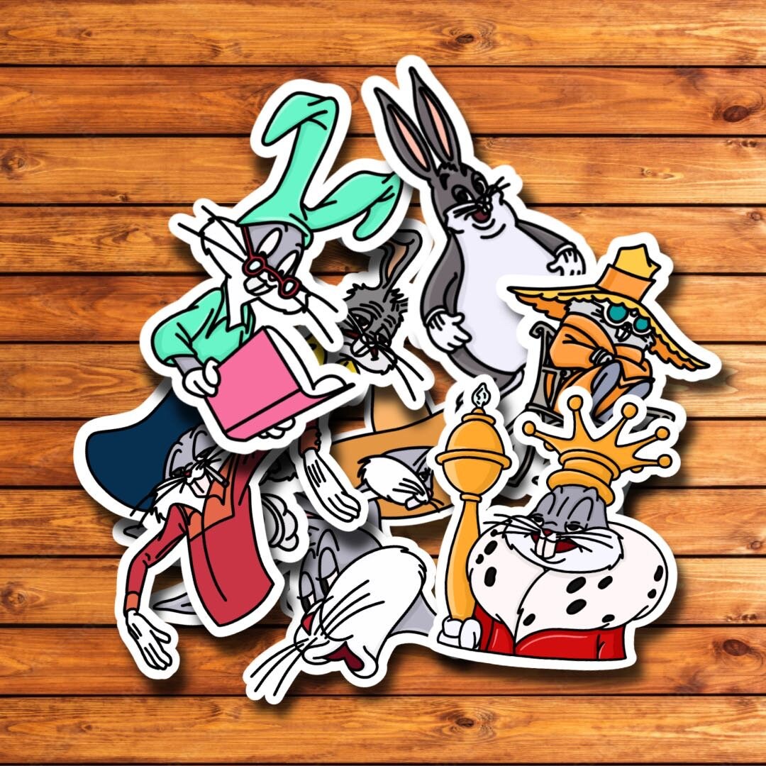 Bugs Bunny Vinyl Stickers, Big Chungus, Looney Tunes, Pop Culture - Etsy