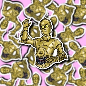 Star Wars Droid Assorted Stickers, R2D2, C3PO, BB8, BD1 - Etsy
