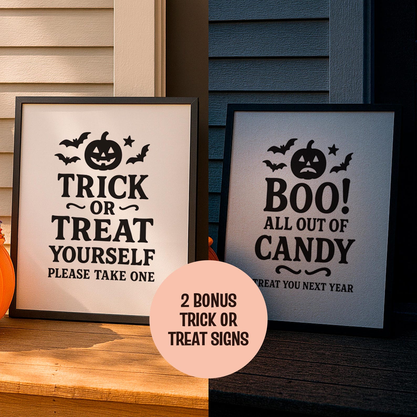 Retro Halloween Pumpkin & Black Cat Garland | Printable Vintage Style ...