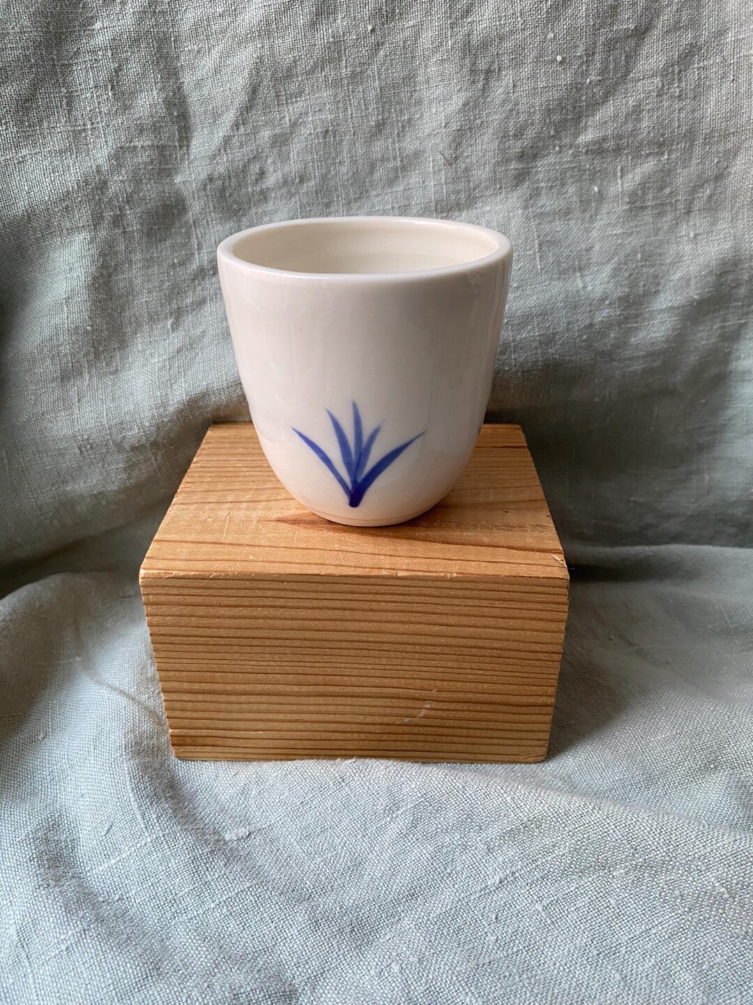 Hopies Porcelain Painted Cup, Small Cup, Clay Mug, Tea Mug, Modern ...
