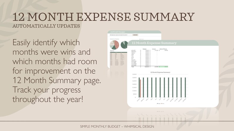 Simple Easy Monthly Budget | Personal Budget | Excel Spreadsheet ...