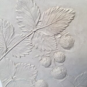 Tile Strawberry Cast. Botanical Decorative Unique Plaster Wall Art ...