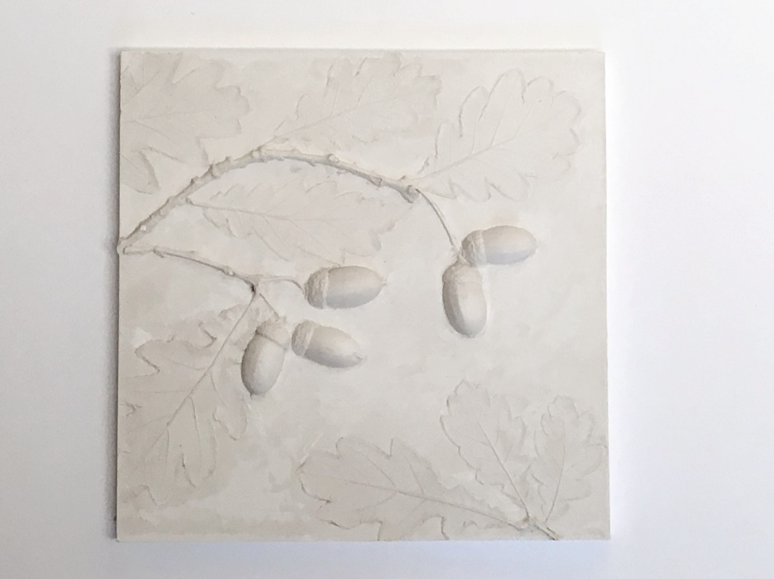 Tile Oak Acorns Cast. Botanical Decorative Unique Plaster Wall Art ...