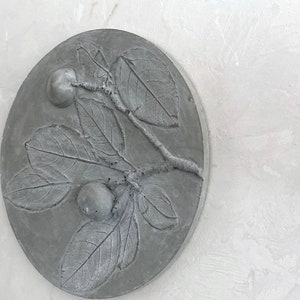 Tile Apple Tree Cast Concrete. Botanical Decorative Unique Plaster Wall ...