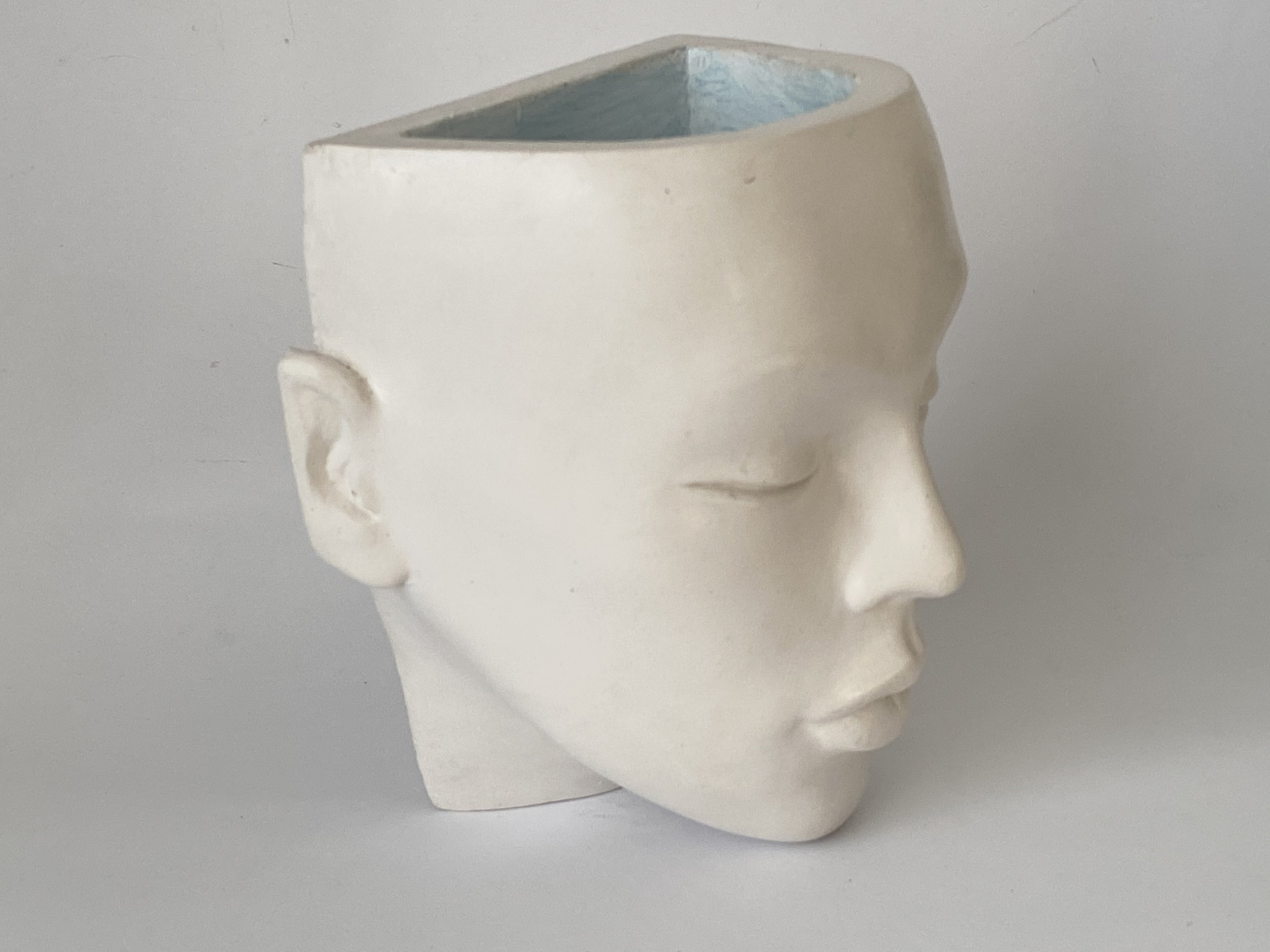 Head Planter Female "nature" Pot Face Vase Wall Hang Table . Decorative ...