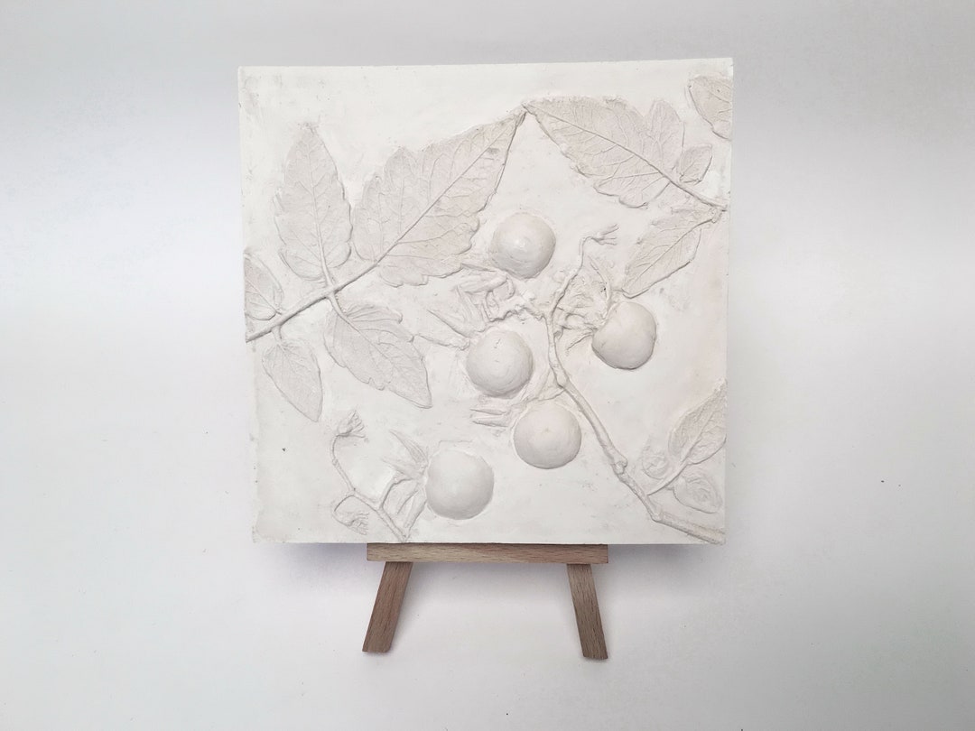Tile Tomato Cast. Botanical Decorative Unique Plaster Wall Art Framу ...