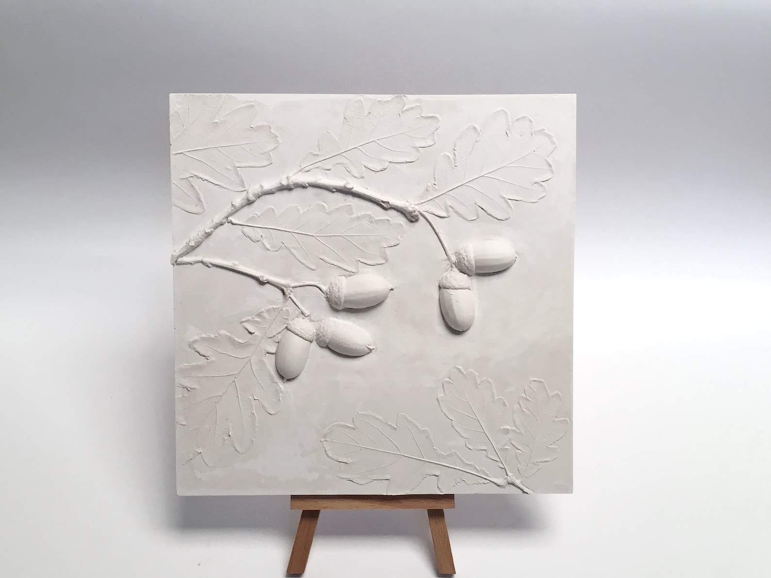 Tile Oak Acorns Cast. Botanical Decorative Unique Plaster Wall Art ...