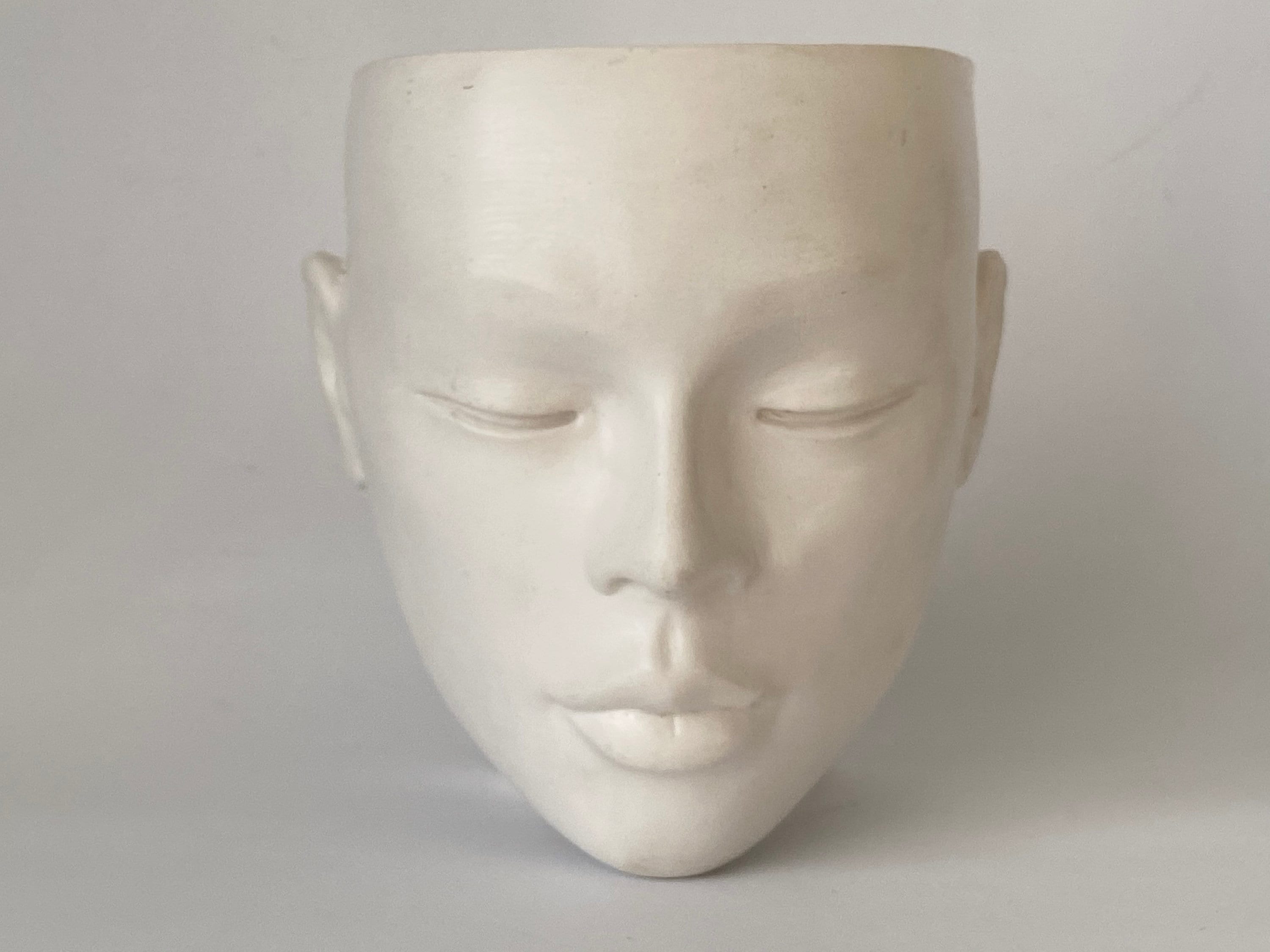 Head Planter Female "nature" Pot Face Vase Wall Hang Table . Decorative ...