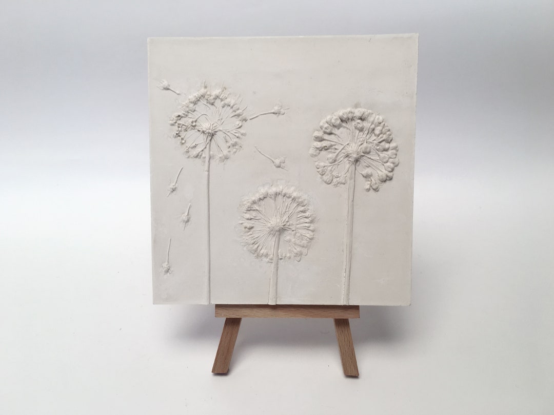 Tile Alliums Cast. Botanical Decorative Unique Plaster Wall Art Framу ...