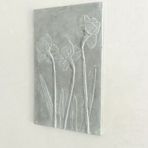 Tile Narcissus. Botanical Concrete Tile Decorative Unique Plaster Wall ...