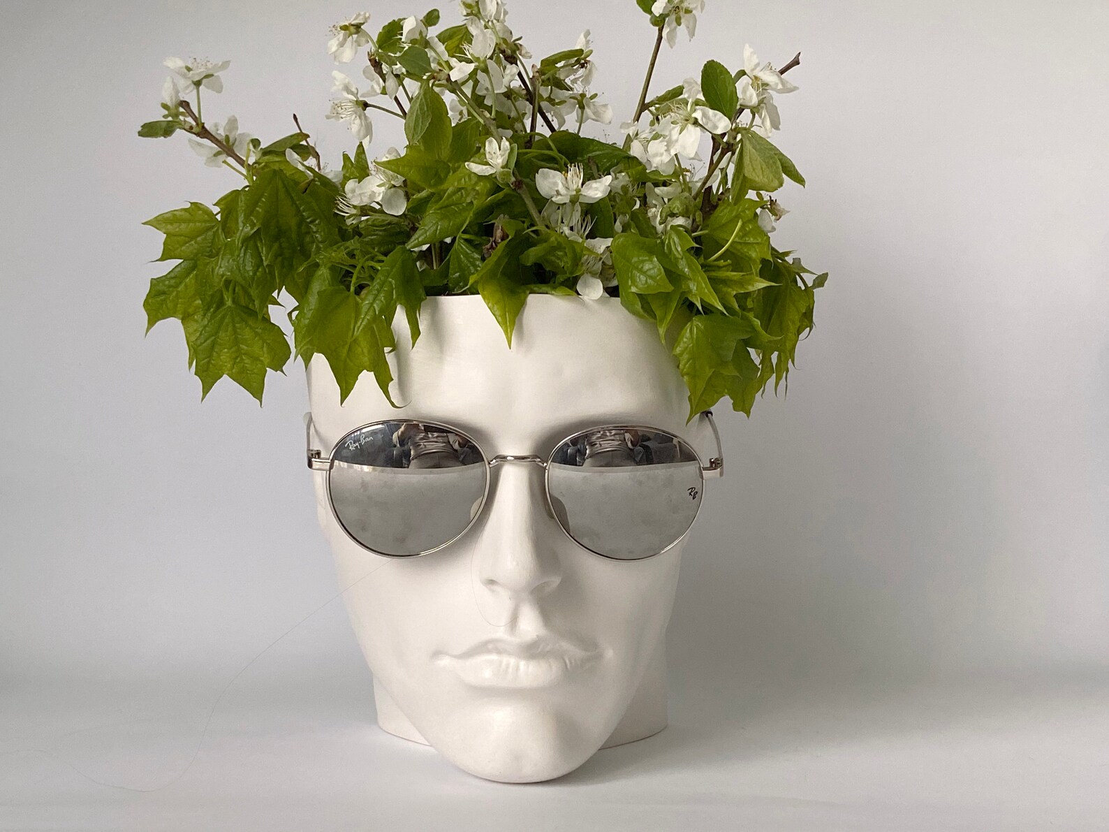 Head Planter Male Pot Face Wall Hang Table Vase Decorative Unique ...
