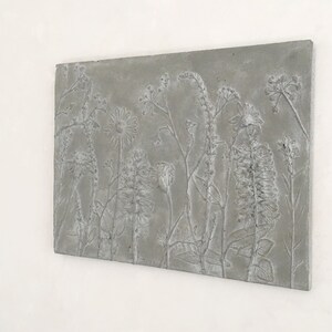 Tile Wild Flowers Mix Cast Concrete. Botanical Decorative Unique ...