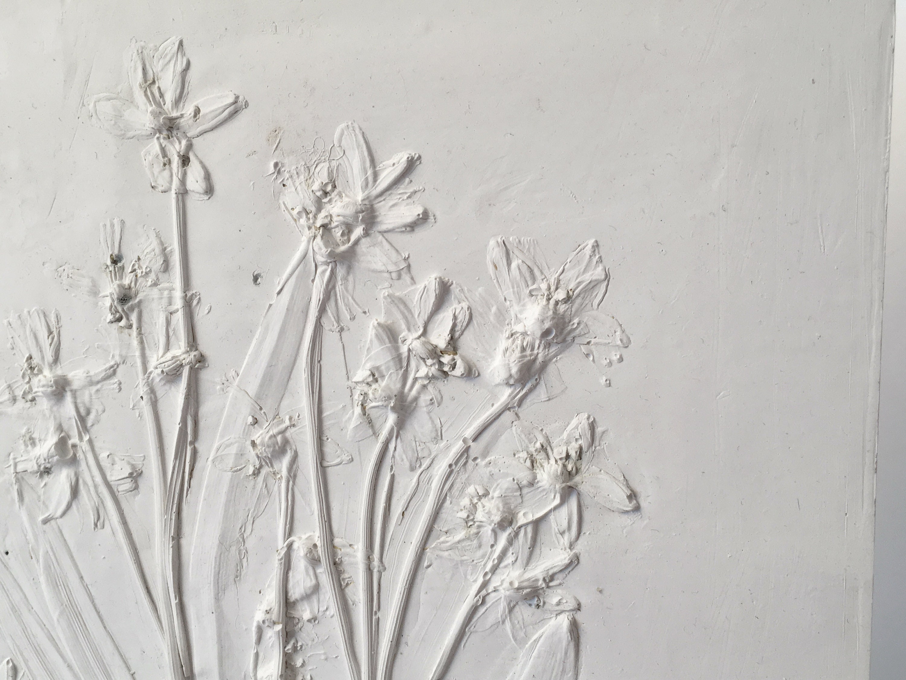 Tile Scilla Cast. Botanical Decorative Unique Plaster Wall Art Framу ...
