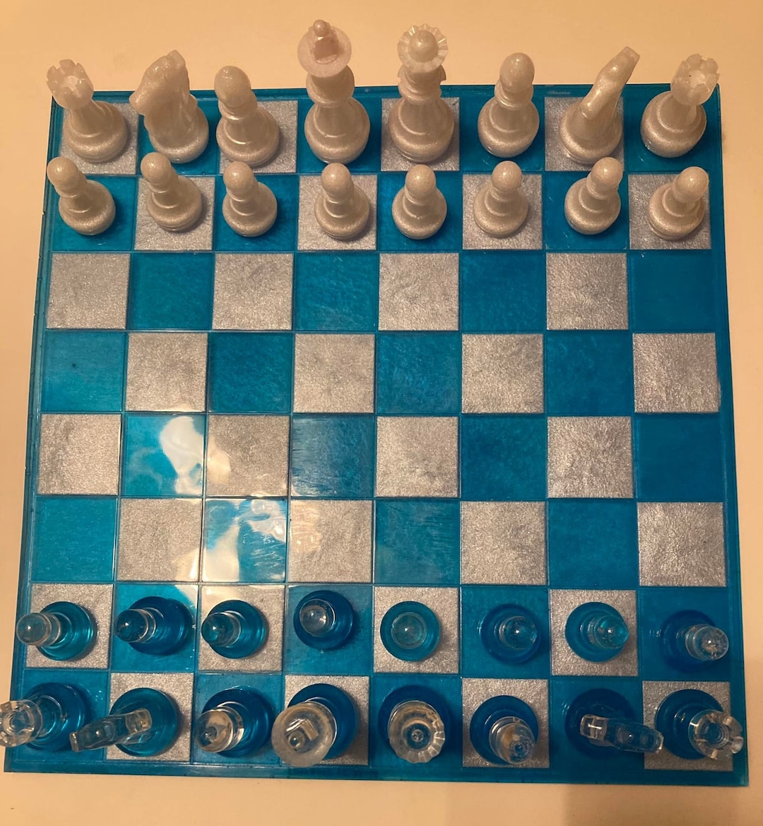 Custom Resin Chess Board and Chess Pieces - Etsy